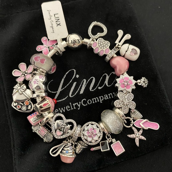 Linx | Jewelry | Linx Snake Chain Bracelet With Pink Girly Themed ...